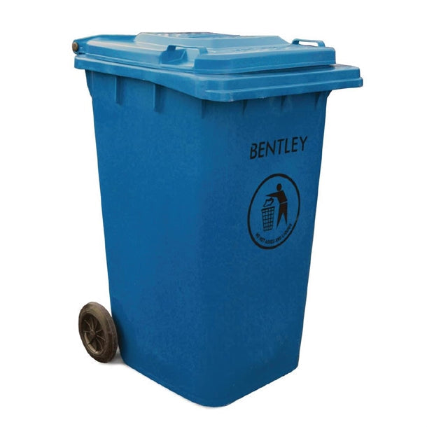 240L Blue Wheelie Bin Sturdy HDPE for Recycling & Waste – Express ...