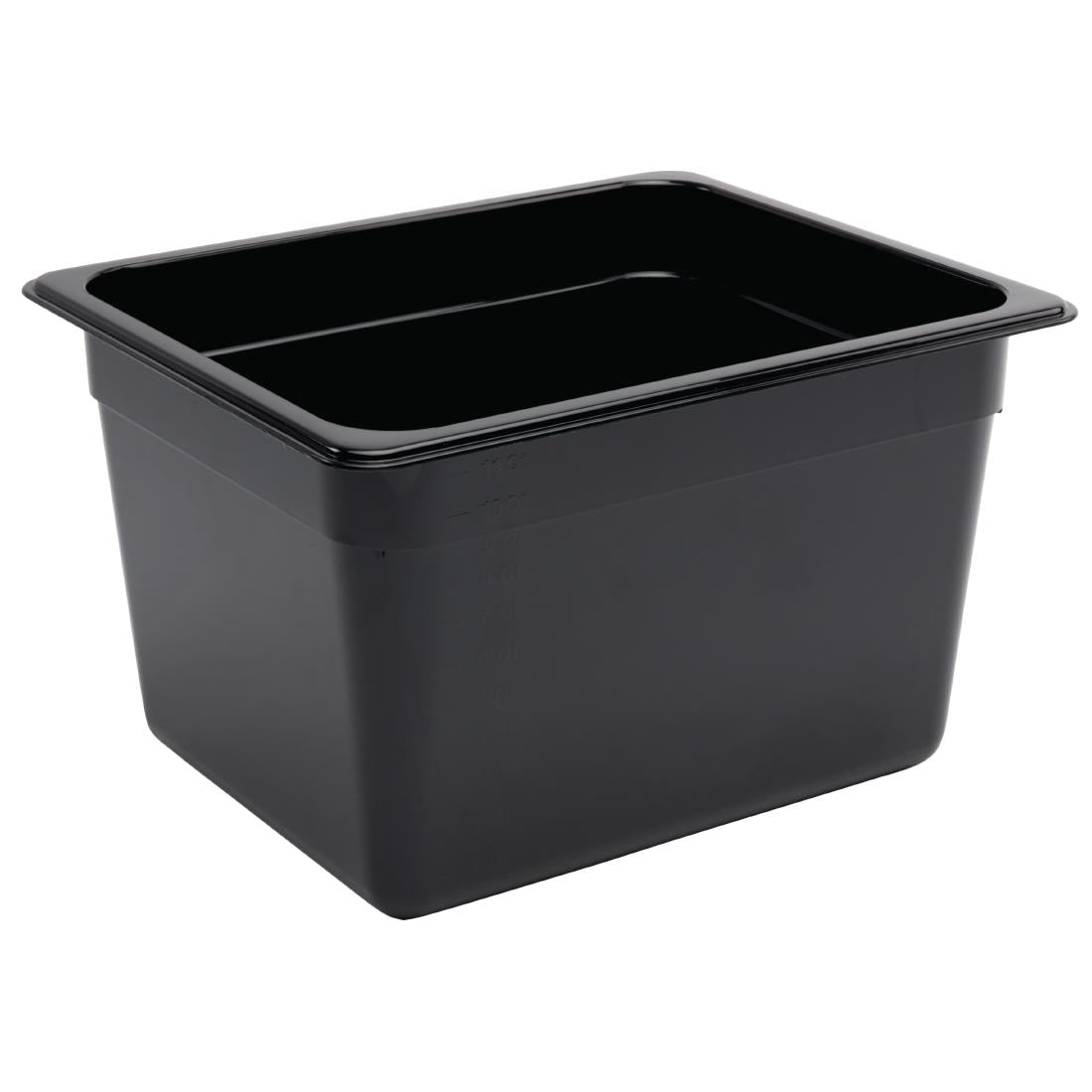 Vogue Polycarbonate 1/2 Gastronorm Container 200mm Black – Express ...